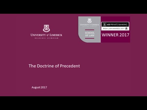 Doctrine Of Precedent (Published on Sep 5, 2017)