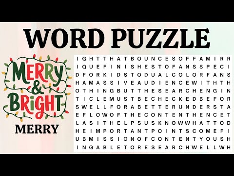 🎄 FIND THE WORD: MERRY CHRISTMAS | Ultimate Holiday Word Search Challenge! 🎅✨