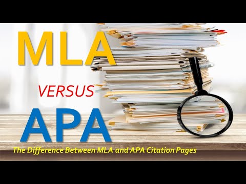 MLA VERSUS APA: The Difference between MLA and APA Citation Pages