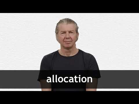 ALLOCATION - Definition & Translations | Collins English Dictionary