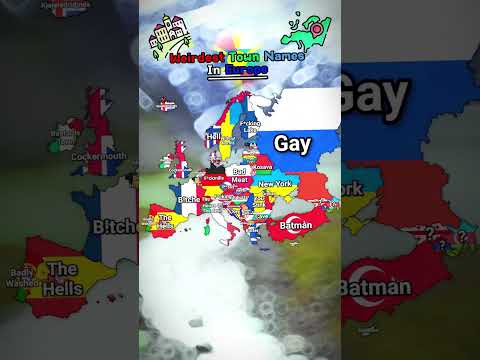 Weirdest Town Names In Europe #shorts #map #weird #town