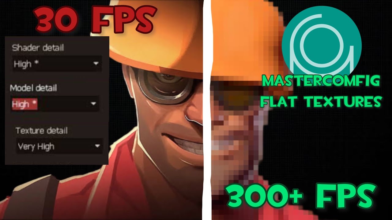 TF2: Lowest Graphics Possible (Mastercomfig + Flat Textures V1)
