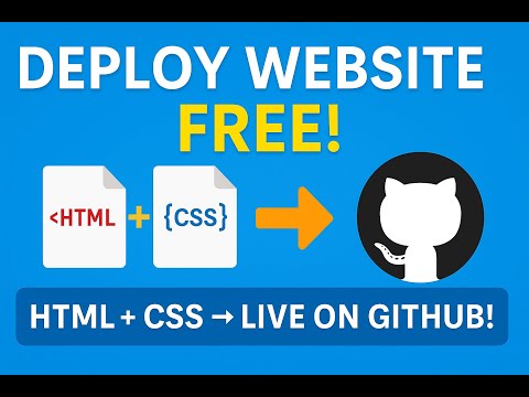 🌐 How to Deploy a Simple HTML & CSS Website for FREE on GitHub