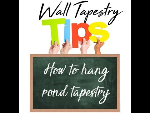 how to hang a round tapestry
