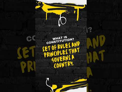 set of rules and principles that governs a country