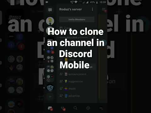 How to clone a channel in Discord Mobile #roduz #discord #howto #how #channel #clone