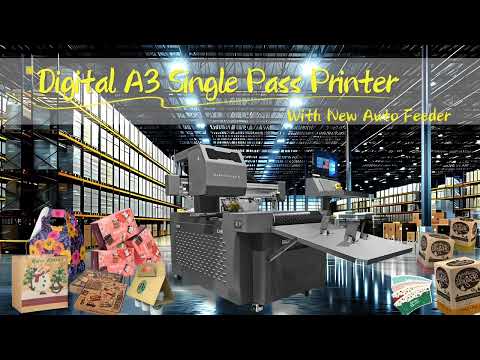 Digital A3 single pass printer with auto feeder