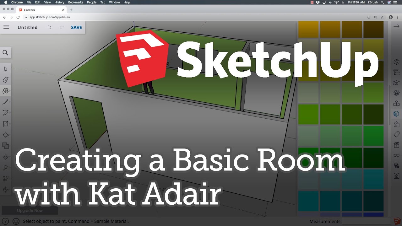SketchUp Tutorials with Kat Adair: Creating a Basic Room (for Beginners)