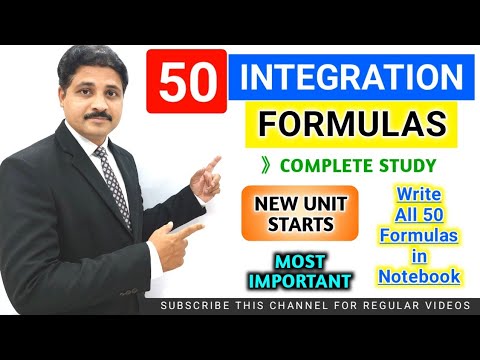 COMPLETE STUDY OF ALL INTEGRATION FORMULAS LECTURE 1 @TIKLESACADEMY