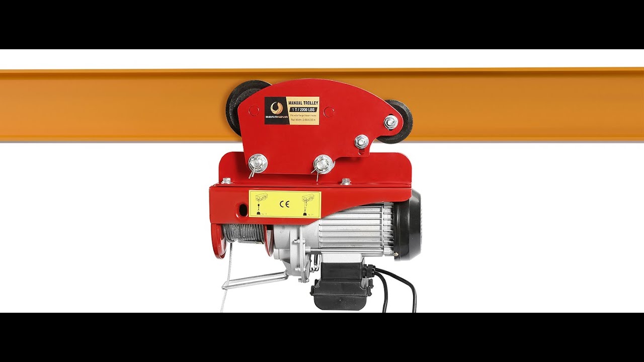 BEAMNOVA Manual Trolley for I-Beam 1 Ton Geared Overhead for PA600 PA700 PA800 PA900 PA1000 Hoist