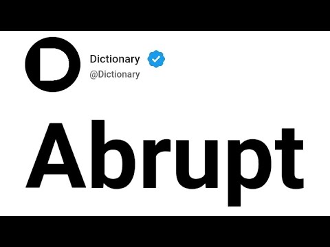 Abrupt Meaning In English