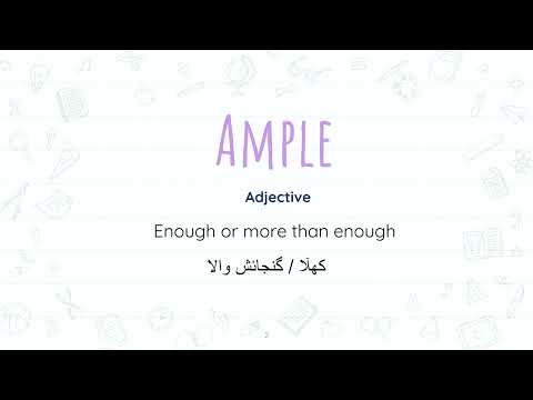 Ample meaning in Urdu/Hindi | Word of the Day | Learn English Vocabulary