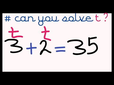 Can you solve this t=?| Math Olympiad | Clearly presented.