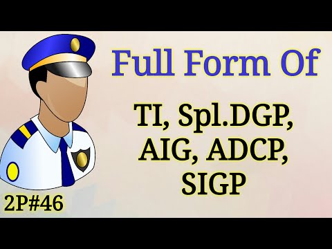 Full Form of TI, Spl.DGP, AIG, ADCP, SIGP in Police | General knowledge in Hindi | Mahipal Rajput