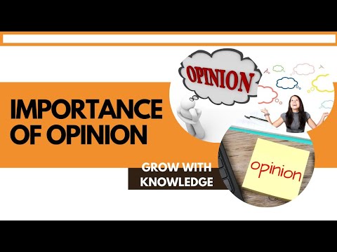 Importance of Opinion.Urdu/Hindi