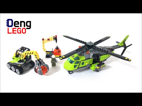 LEGO City 60123 Volcano Supply Helicopter - LEGO Speed Build