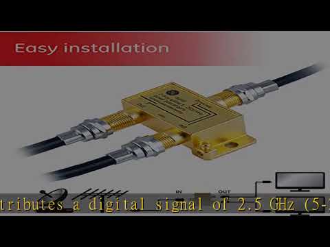 GE Digital 2-Way Coaxial Cable Splitter, 4 Pack, 2.5 GHz 5-2500 MHz, RG6 Compatible, Works with HD