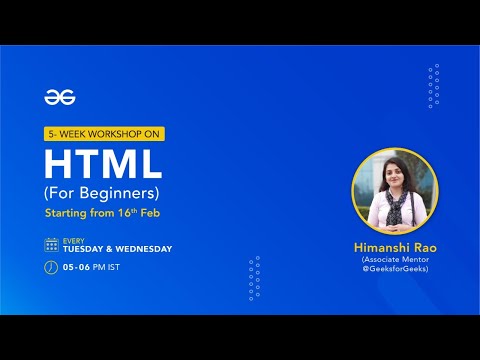Workshop | HTML | Week 2 - Day 2