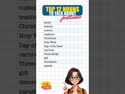 🎉 12 Must-Know Spanish Nouns for Festivals | Quick Spanish Revision