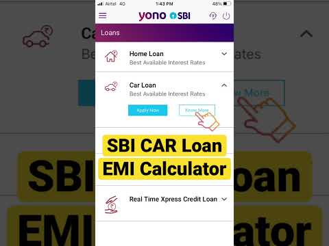 SBI CAR Loan EMI Calculator | YONO SBI CAR Loan | CAR Loan EMI Calculator