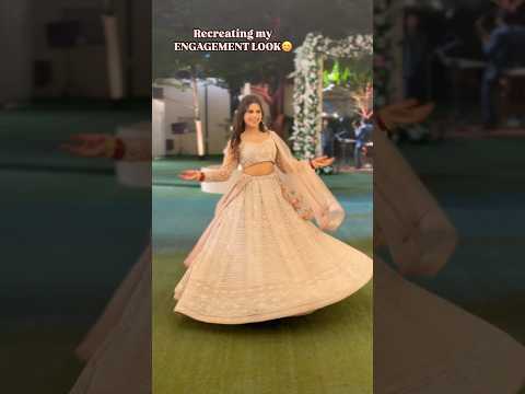 Recreated my ENGAGEMENT LOOK❤️ kaisa laga batao batao | Simranjit Kaur #simran03 #engagement