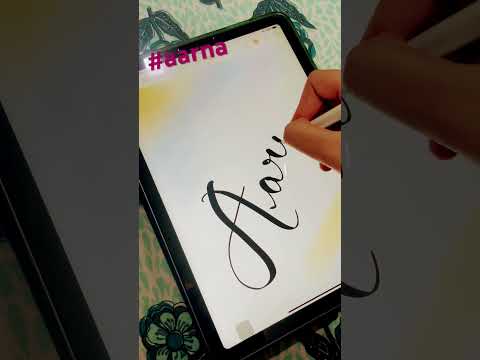 Aarna name calligraphy | calligraphy #calligraphy #subscribe #shortvideo #trending #youtubeshort#diy
