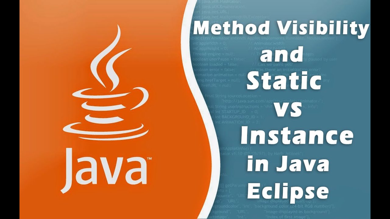 How to create Method Visibility and Static vs  Instance in Java Eclipse