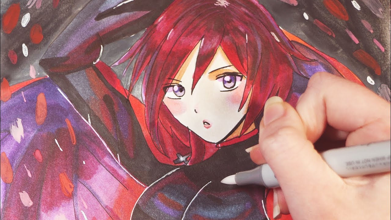 Speed Drawing: RWBY Ruby Rose
