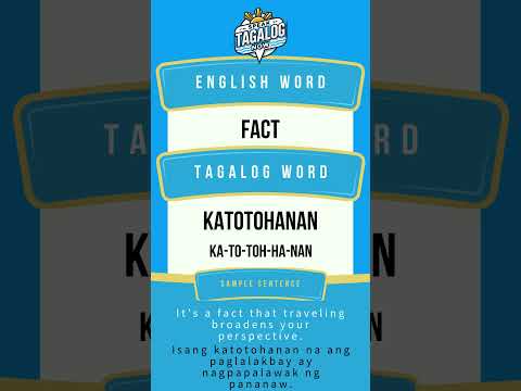 What is "Fact" in Tagalog? #speaktagalognow