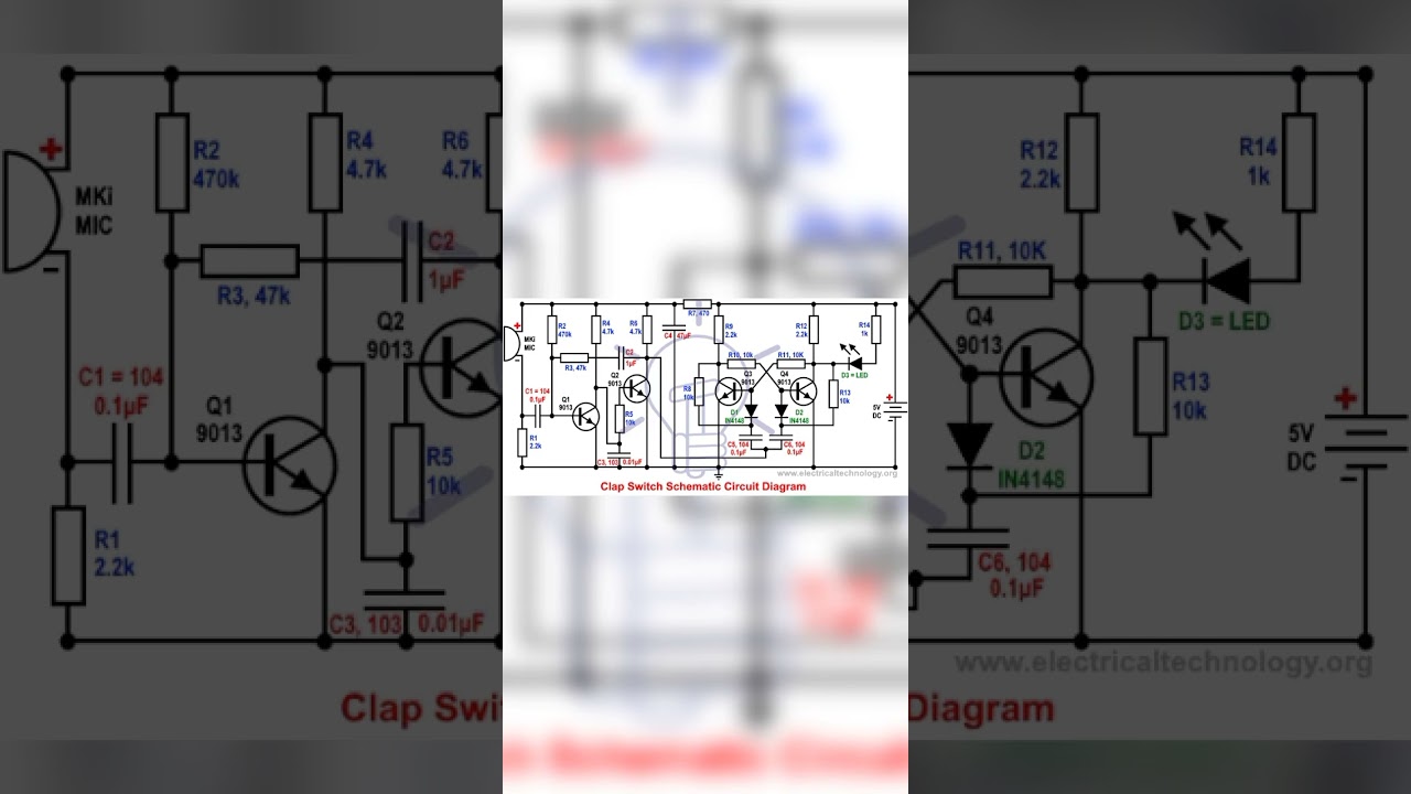 clap switch circuit diagram with pdf