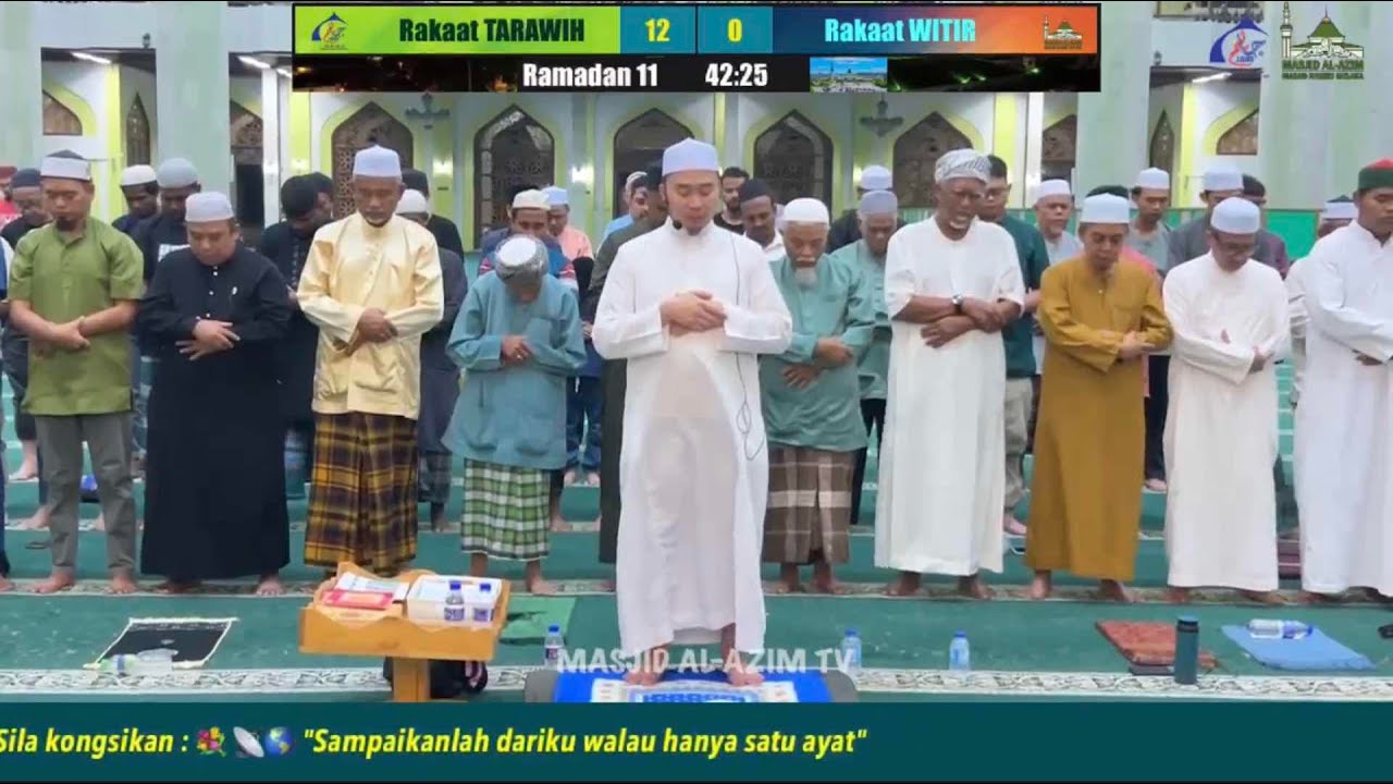 Solat Tarawih 20 Rakaat & Witir 3 Rakaat | 12 Ramadan 1447H