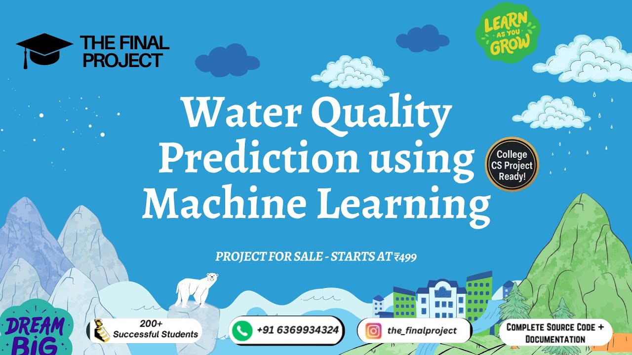 Water Analysis with ML 💧 | Final Year Project for Students | Full Demo + Report