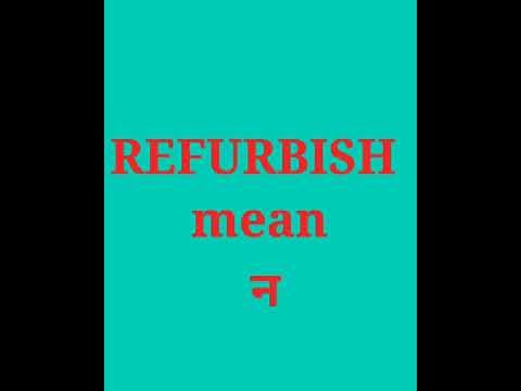 refurbish meaning||English words||English vocabulary||