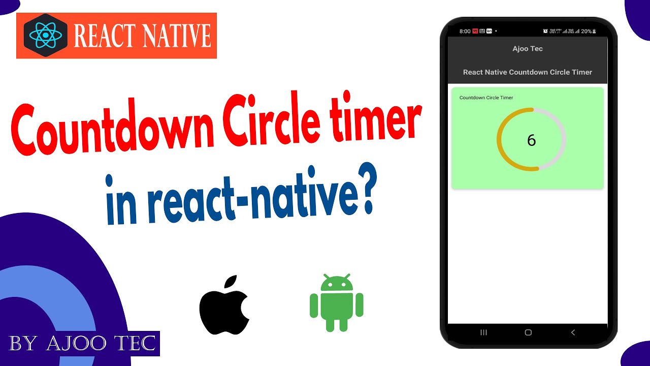 Countdown Circle timer in react-native? || in Hindi