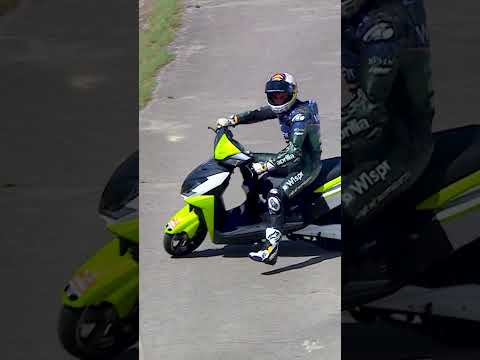 Raul Fernandez hops on a scooter after his Practice crash! 🛵 | 2023 #CatalanGP