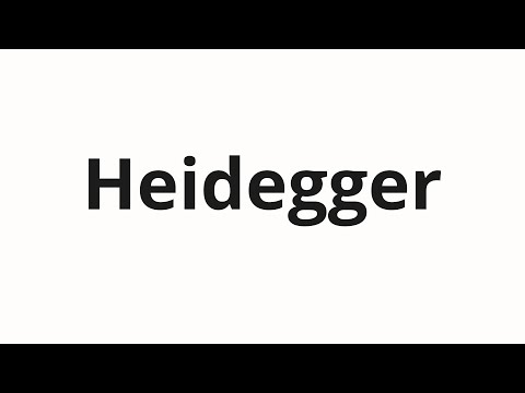 How to pronounce Heidegger