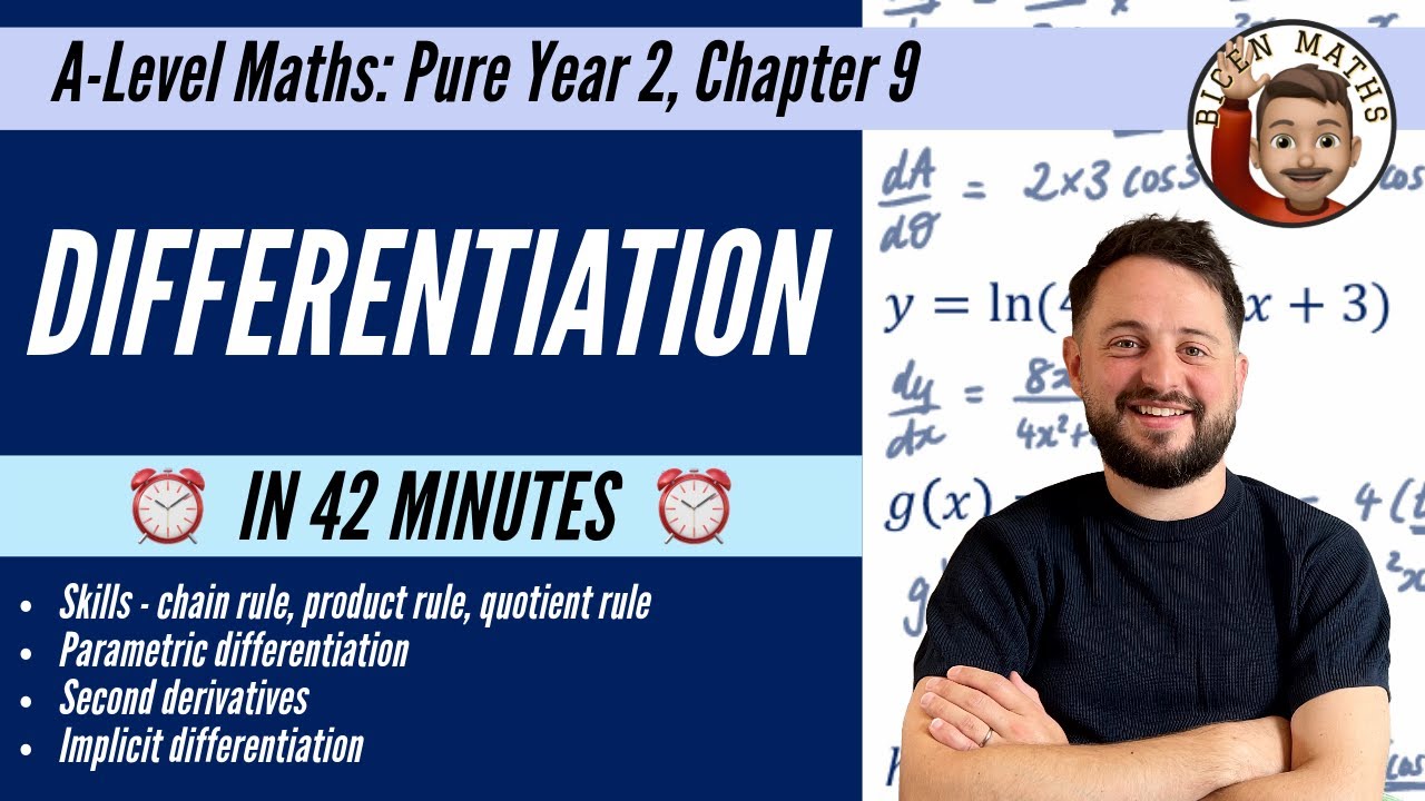 Differentiation (Year 2) in less than 42 minutes • A-Level Maths, Pure Year 2, Chapter 9 📚