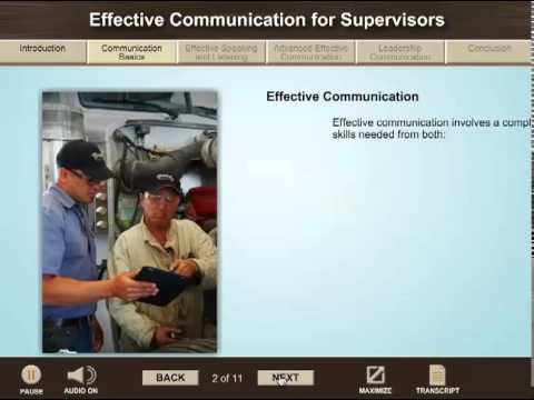 Effective Communication for Supervisors BIS - OSCTS