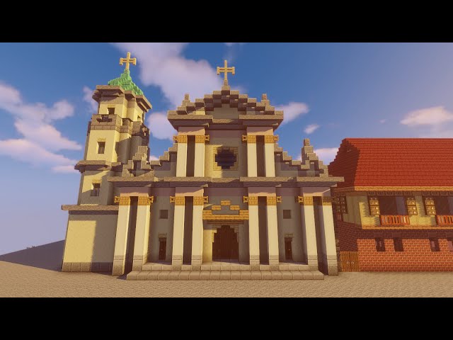 Baroque Church with Bahay na Bato Convent Minecraft Map