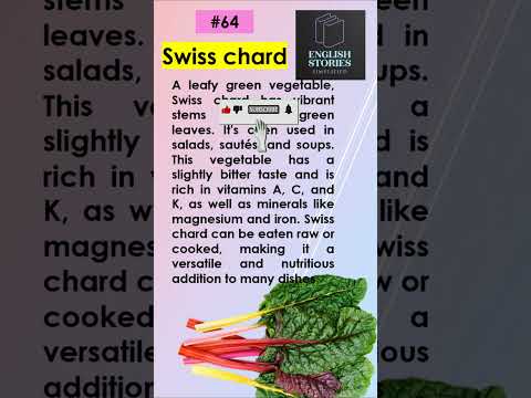 Swiss Chard: Colorful and Nutritious Leafy Green Vegetable #LearnEnglish
