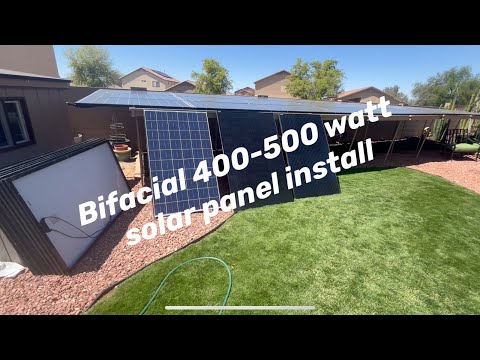 Bifacial 400-500 watt solar panel install with Growatt 12kw low frequency off grid inverter