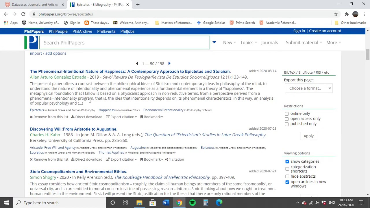 PhilPapers Tutorial - Navigating the PhilPapers Database