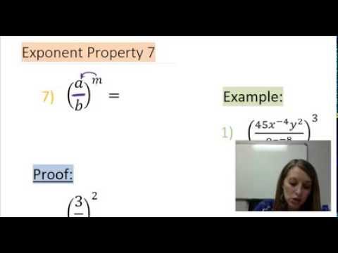 5: Exponents Properties 7, 8 - Fractions with Powers, Including Negative Powers