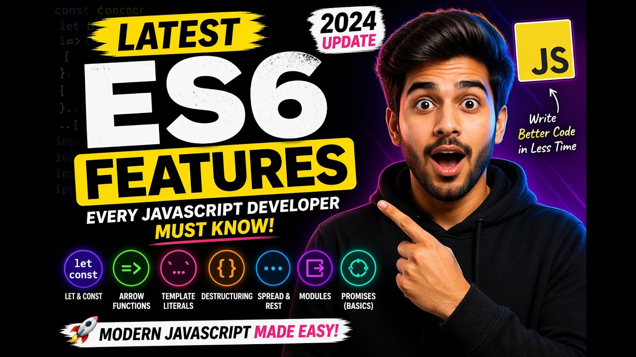 ES6 JavaScript Crash Course ⚡ Beginner to Pro in 10 Minutes