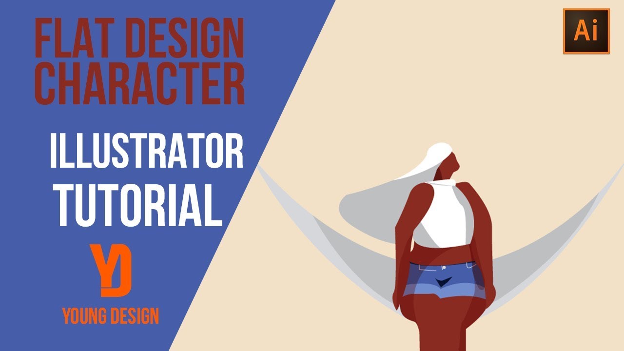 Flat Design,Illustration Character Design - Adobe Illustrator Tutorial #18 (Flat Design)