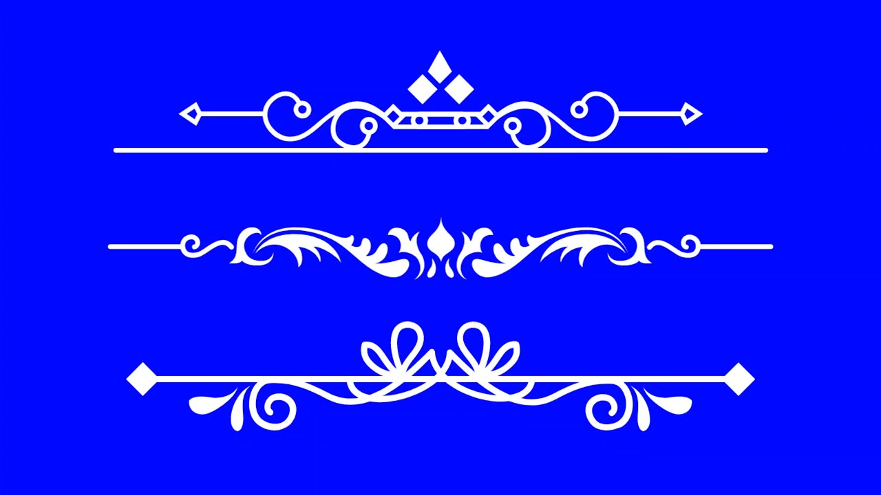 Decorative dividers Green screen video||Decorative dividers for wedding text frames||Line frames