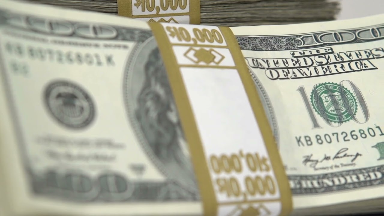 Rotating Stacks of Cash | Money Stack 3D Animation Stock Video
