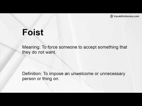Foist Meaning