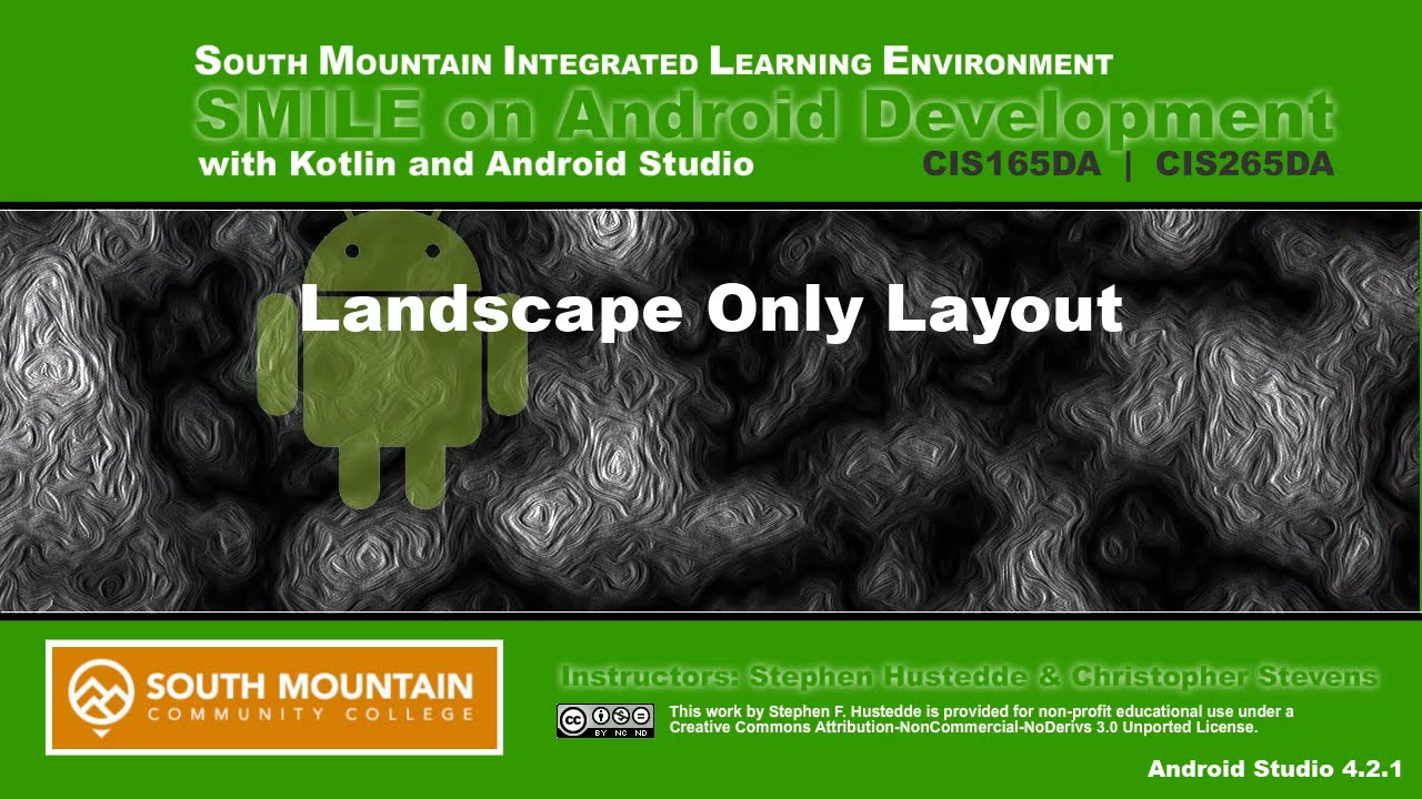 Android 02C   Landscape Only Layout