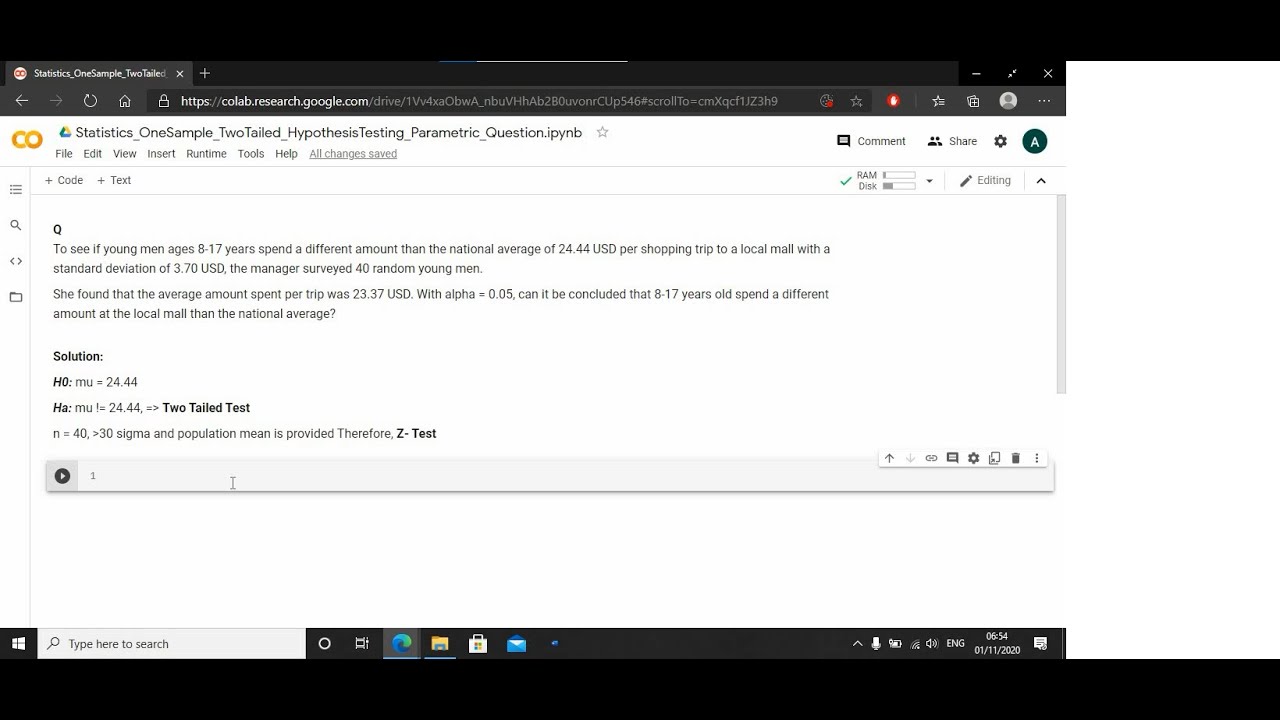 One Sample Two-Tailed Hypothesis Testing | Z-Test Using Python | Statistics For Data Science
